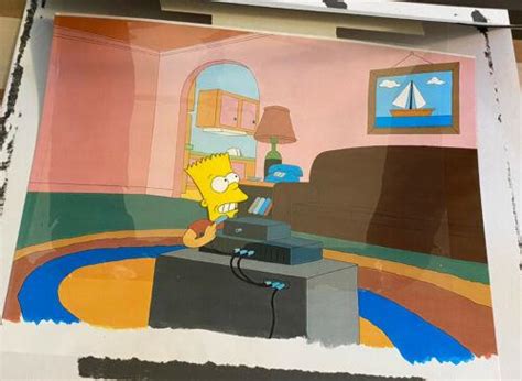 Early Bart Simpson Production Cel Setup Klasky Csupo Simpsons Season 1