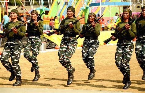 Nagpur Crpf Womens Battalion Performs Exercise During The Grand Fair Organized To