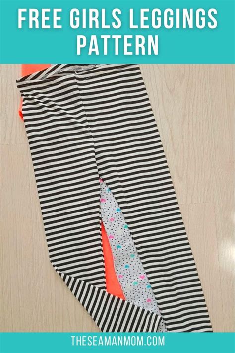 Easy Girls Leggings Sewing Pattern In Three Sizes And Colors