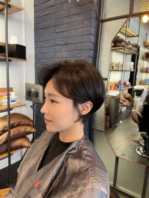 한티선릉 긴머리에서숏컷 커트하나로 이미지변신긴머리탈출 아이디헤어대치 네이버 블로그