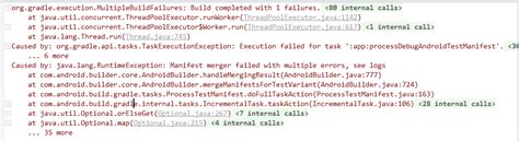 Manifest File Error While Execute First Android Instrumented Test