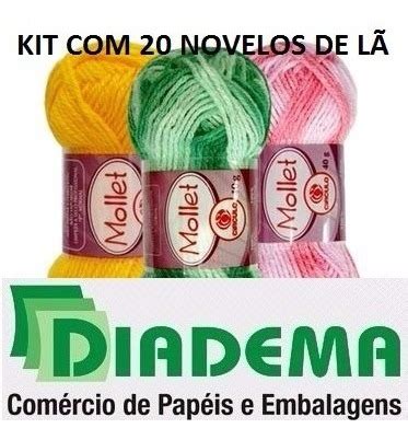 Kit De 20 Novelos De Lã Para Tricô Lã Mollet 40 G Circulo Frete grátis
