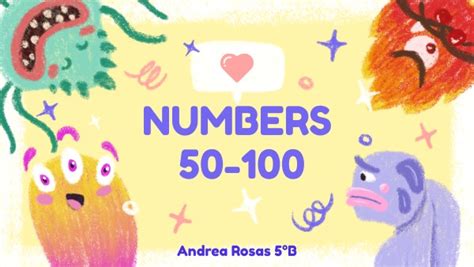 Numbers 50 100