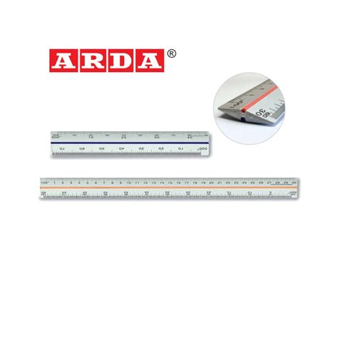 Arda Triangular Aluminium Scale Ruler 15cm Or 30cm Casabella