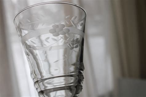 Vintage Rock Sharpe Crystal Stemware Large Wine Glasses Water Goblets