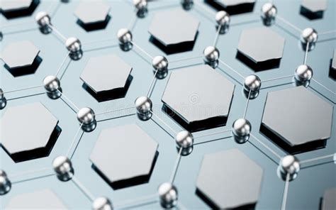 hexagonal structure background 3d rendering stock illustration