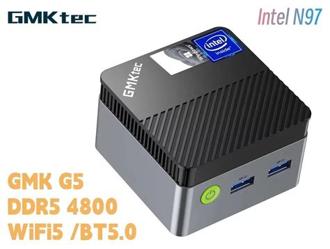 Gmktec Мини ПК G5 Intel N97 Ram 12 ГБ Ssd 512 ГБ Intel Uhd Graphics