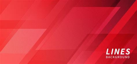 Red Abstract Tech Geometric Background