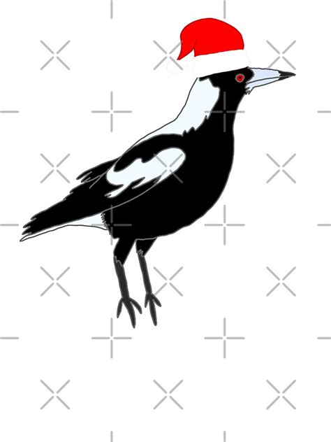Magpie Christmas Sticker For Sale By Braiyeno Redbubble