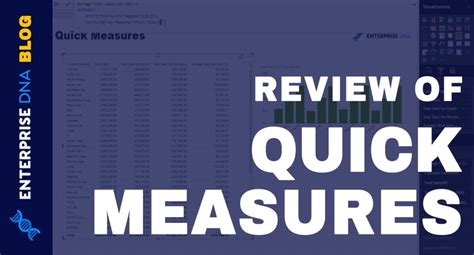 How To Use Quick Measures In Power Bi Models Enterprise Dna