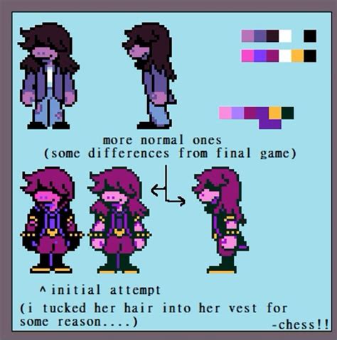 Susie Original Sprite Concept Not Mine Obviously Undertale Susie Concept Art
