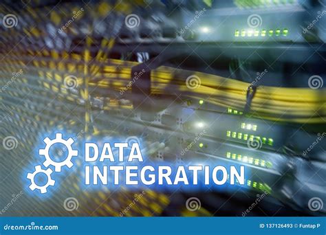 Data Integration Information Technology Concept On Server Room