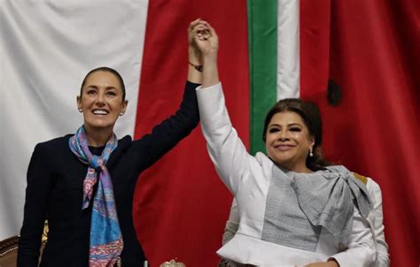 La Presidenta Claudia Sheinbaum Acompaña A Clara Brugada En Su Toma De