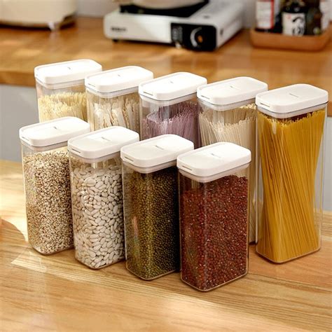 Badu Bg Херметична херметична кутия за съхранение на зърнени храни за зърнено брашно паста с