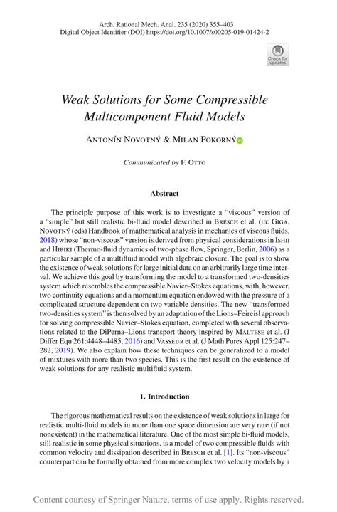 Weak Solutions For Some Compressible Multicomponent Fluid Models