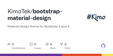 Github Kimotekbootstrap Material Design Material Design Theme For