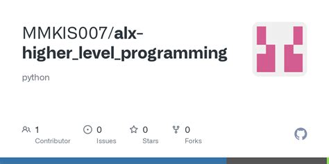 GitHub MMKIS007 Alx Higher Level Programming Python