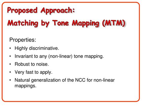 ppt fast pattern matching in non linear tone mapped images powerpoint