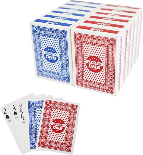 Dnb 12 Deck Canasta Cards 6 Decks Blue And 6 Decks Red Playing Cards With Point