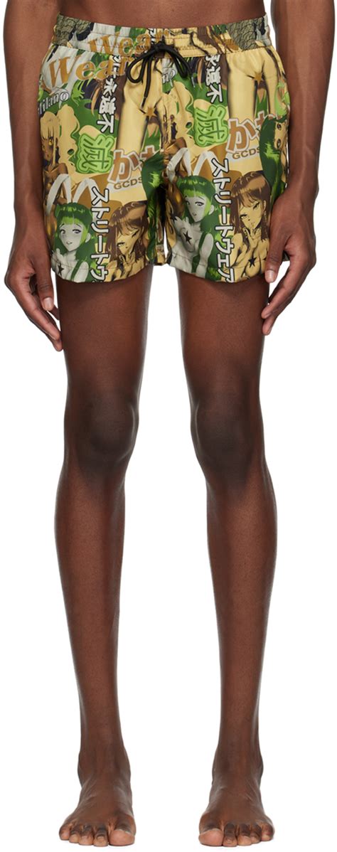 Green Hentai Swim Shorts By Gcds On Sale