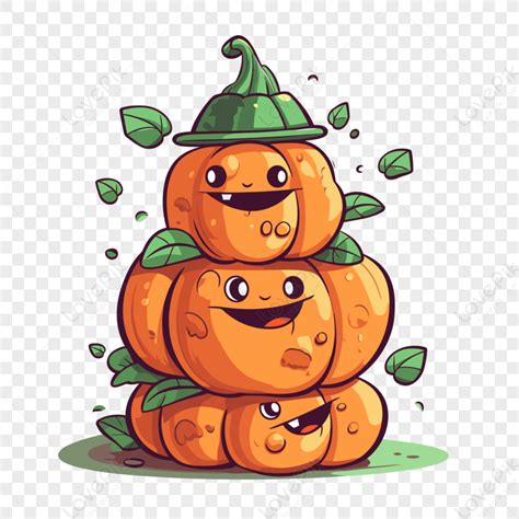 쌓인 호박 벡터만화클립 아트상표 Png 일러스트 무료 다운로드 Lovepik