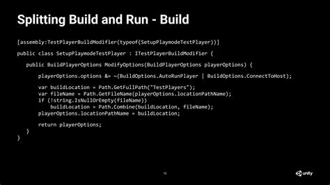 Qa Your Code The New Unity Test Framework Unite Copenhagen 2019 Ppt Free Download