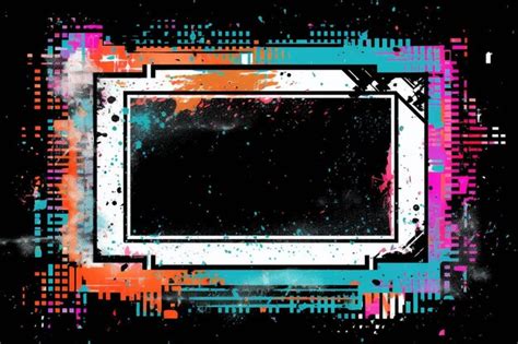 Premium Ai Image Glitch Distorted Geometric Shape