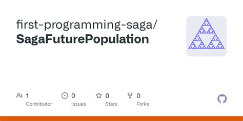 GitHub First Programming Saga SagaFuturePopulation