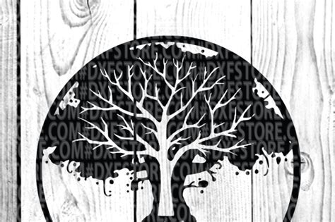 Tree Font Svg Vector Png Clip Art By Dxf Store Thehungryjpeg