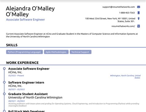 Download Free Associate Software Engineer Resume Template On
