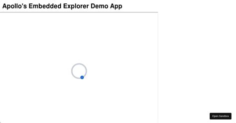 Embedded Explorer Demo Codesandbox