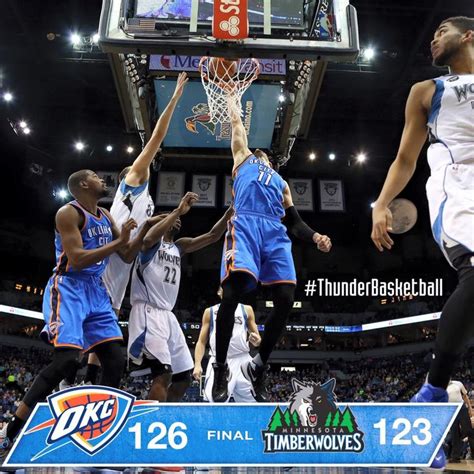 Thunder Goes 3 1 On Road Trip Beating Twolves Tonight Full Coverage