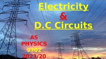 AS PHYSICS 9702 Electricity D C Circuits By Ivan MULUMBA TPT