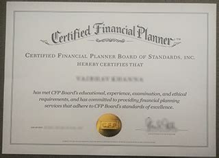 Buy CFP Certificate In The US Order Certified Financial Planner