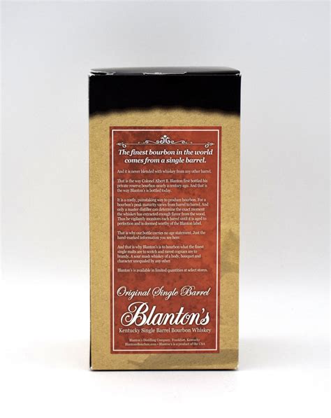 Blantons Single Barrel Bourbon Box And Bag Fineliquors