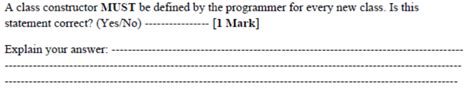 Solved A Class Constructor Must Be Defined By The Programmer