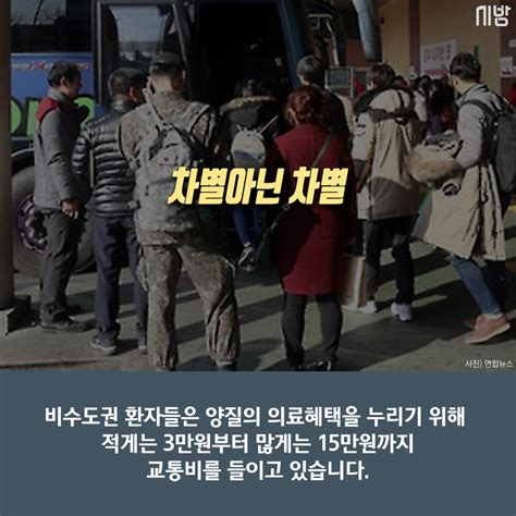 Tbs시방 카드뉴스 수도권과 비수도권의 의료격차 서울특별시 미디어재단 Tbs