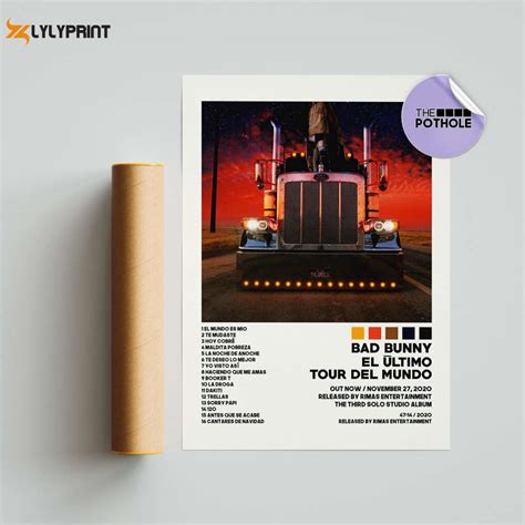 Bad Bunny Posters El Último Tour Del Mundo Poster Tracklist Album Cover Poster Poster