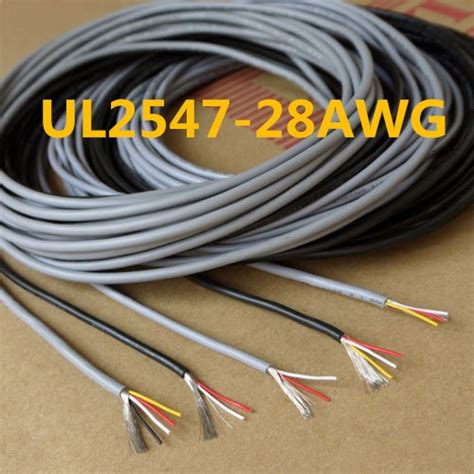 5Meters UL2547 Signal Shielded Cable 28AWG PVC Insulated Tinned Copper