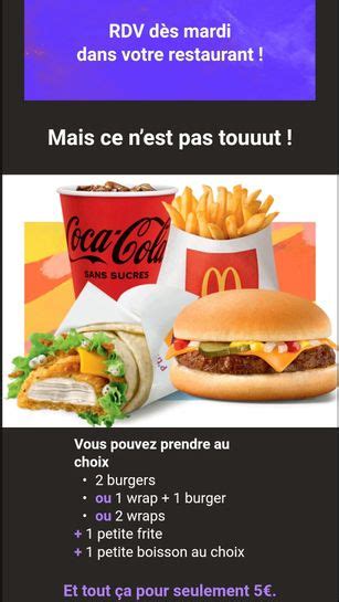McDO Menu McSmart 4 Produits Pour 5 Dealabs