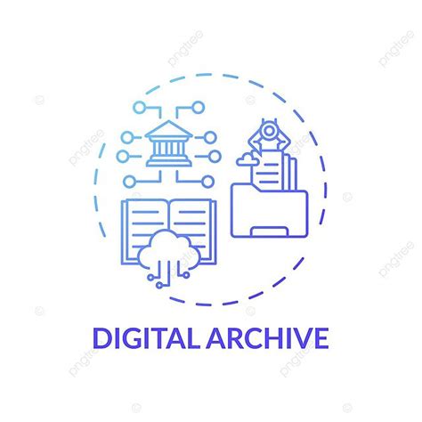 Digital Archive Concept Icon Course Concept Linear Vector Course