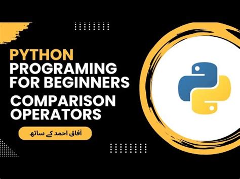 Master Python Comparison Operators | Python Programming Tutorial for Beginners#PythonProgramming ...