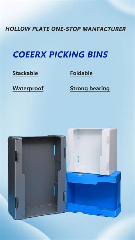Corrugated Plastic Box Plastic Shipping Boxes Warehouse Stackable Bin