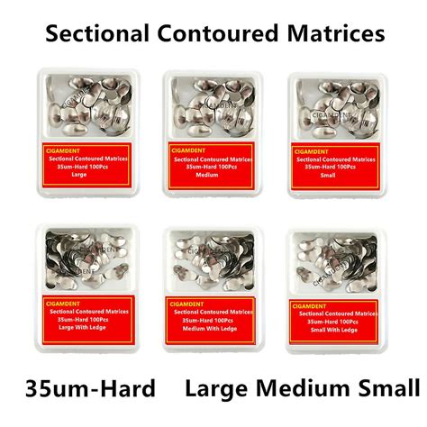 dental anterior matrix band system proximal anterior strips sectional