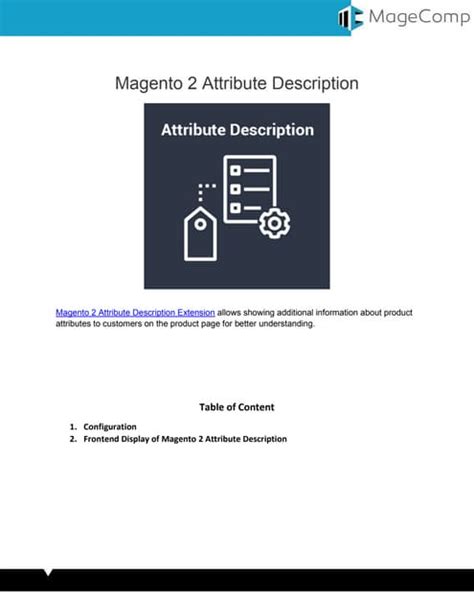 Magento 2 Attribute Description Extension Pdf