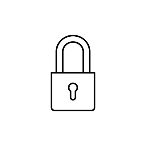 Pad Lock Thin Outline Icon Design Good For Web Or Mobile App 50010195 Vector Art At Vecteezy