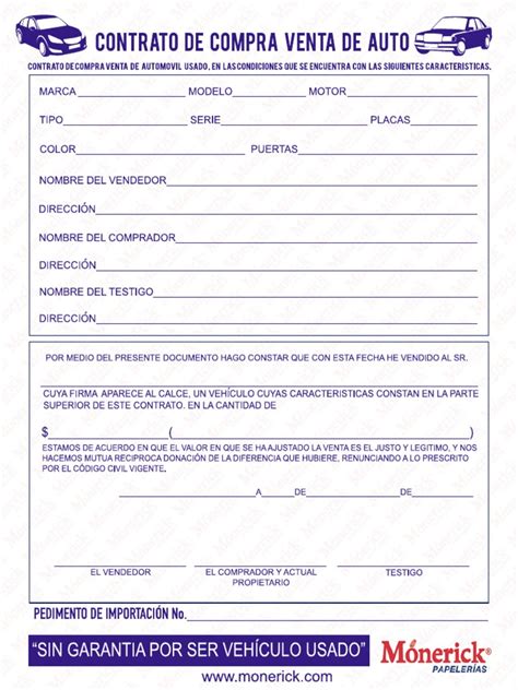 Contrato De Compra Venta Formato Pdf Pdf