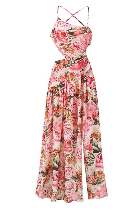 Halter Floral Maxi Dress Ivory Luxe Maxi Dresses And Luxe Party Dresses