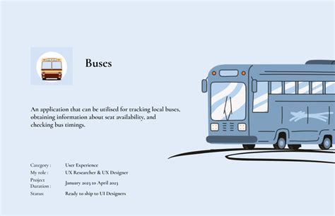 UX Design Case Study For Buses App On Behance