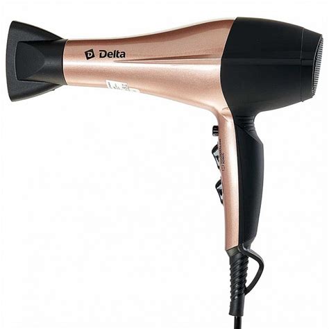 Фен DELTA DL-0937 черный с бежев. 2200Вт, турмалиновая ионизация ...